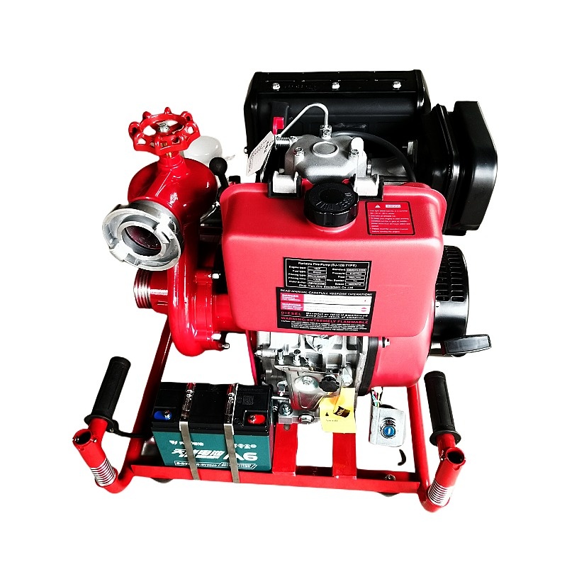 Portable diesel engine fire pump